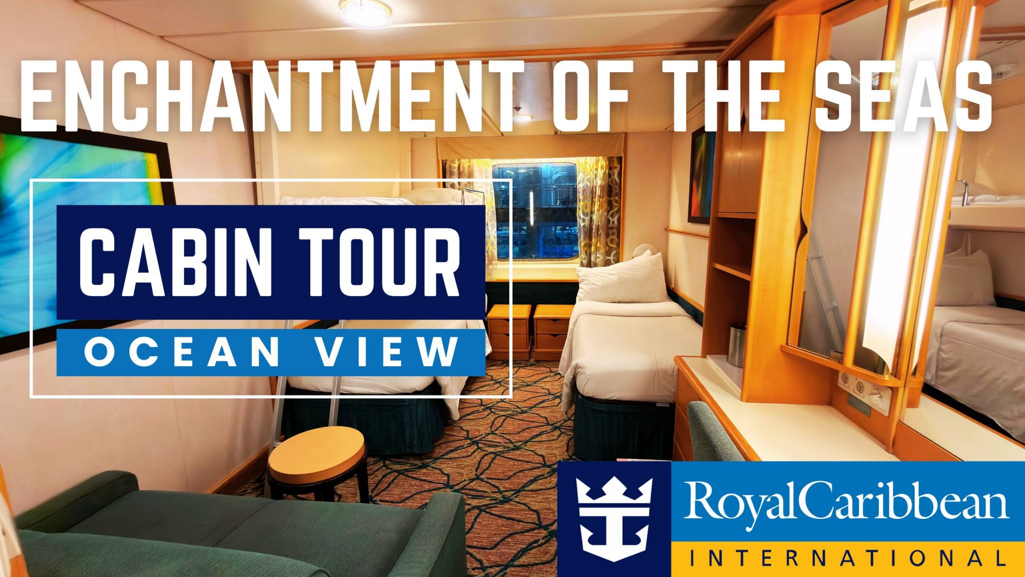Enchantment of the Seas Ocean View Cabin Tour & Review | Royal ...